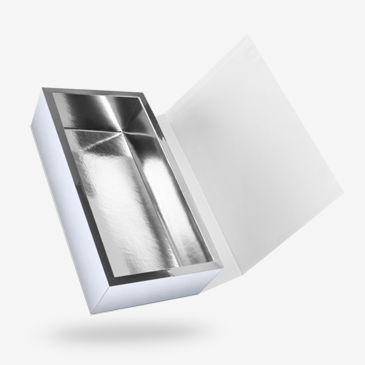 White outside, Silver inside Boxes – Madovar Packaging LLC