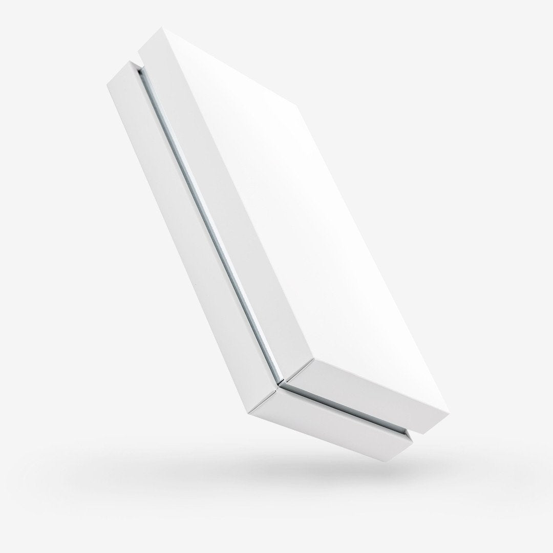 White outside, Silver inside Rectangular Box with Lid – Madovar ...